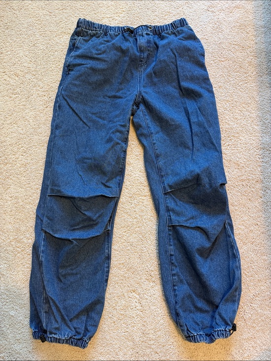 Edikted | Pants & Jumpsuits | Edikted Blue Denim Jogger Pants | Poshmark